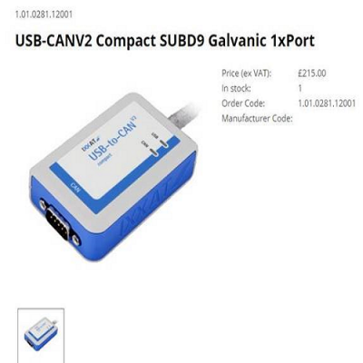 USB-to-CAN V2 Model 1.01.0281.12001 IXXAT /HMS - ANS Vietnam